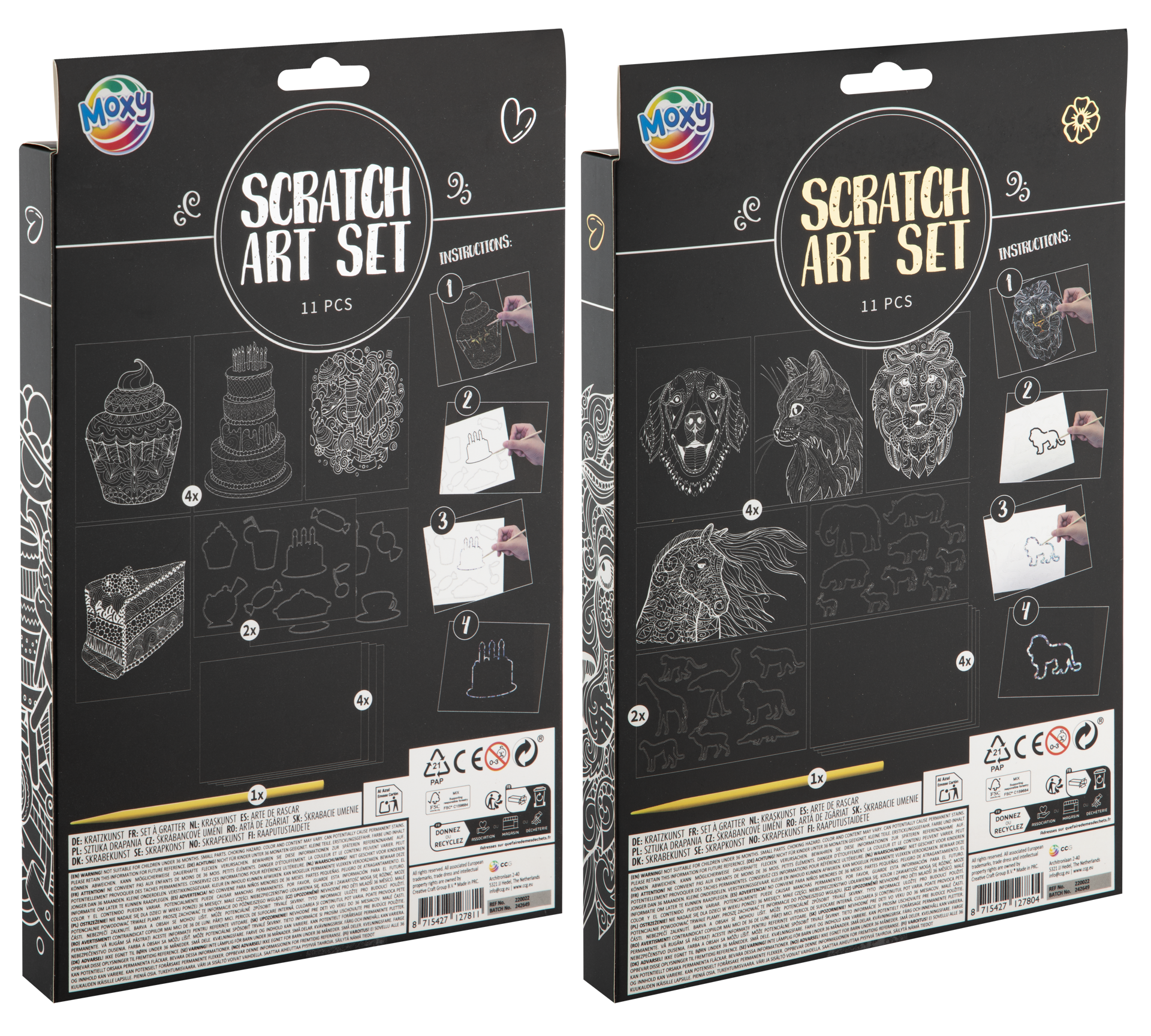 Triton-X Online-Shop. 11teiliges Scratch Set A4